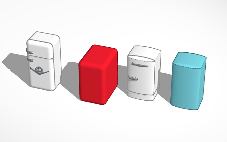 3D design Vintage Fridge - Tinkercad
