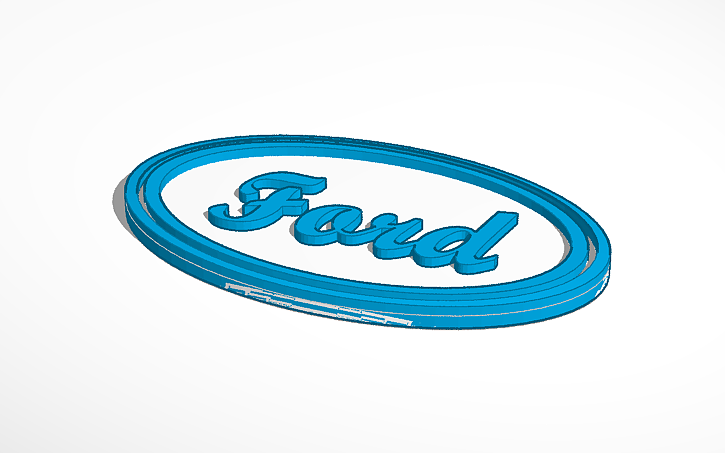 3D design Ford hitch cover - Tinkercad