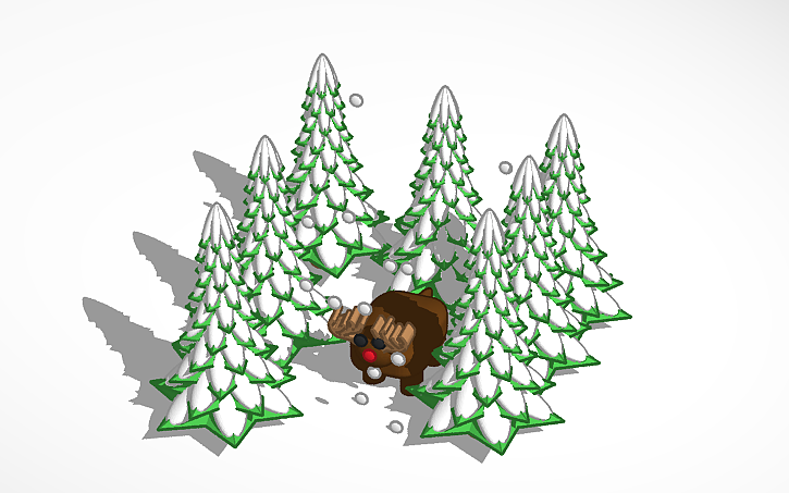 3D design reindeer - Tinkercad