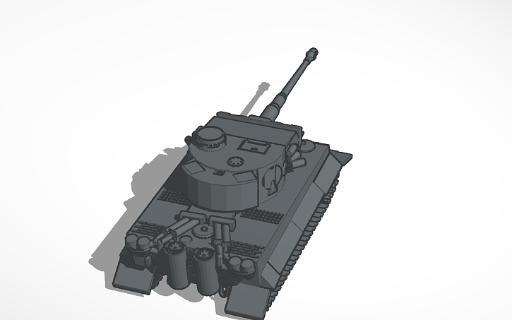 3D design Tiger I tank FINISHED - Tinkercad