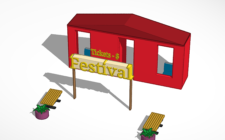 3D design Ticket Booth - Tinkercad