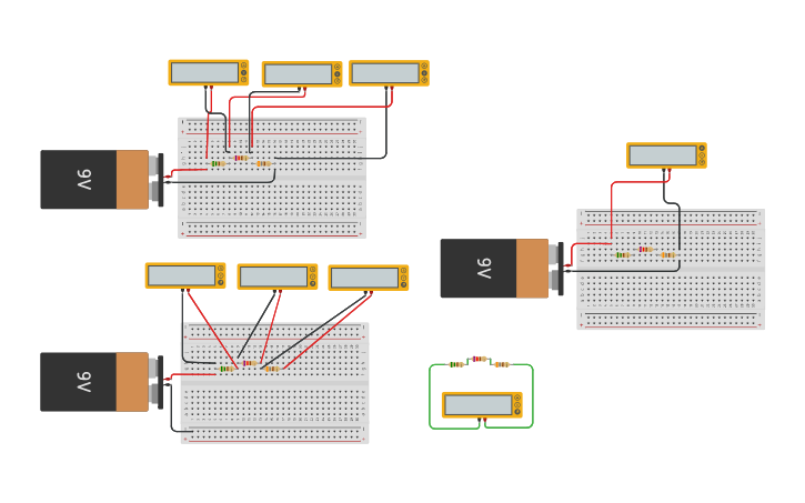 Circuit design Circuito en serie con dos últimos dígitos (47) | Tinkercad