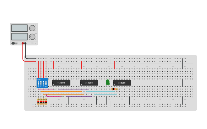 Circuit design Ejercicio 2 tarea 3 - Tinkercad