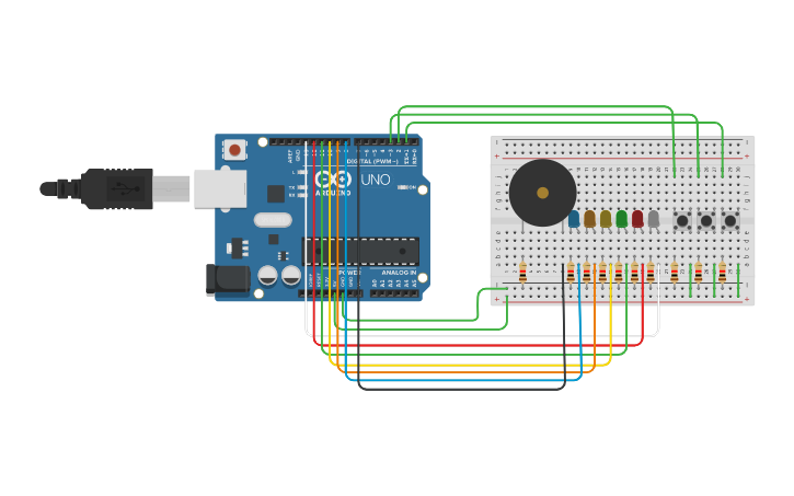 Circuit design Secuencias | Tinkercad