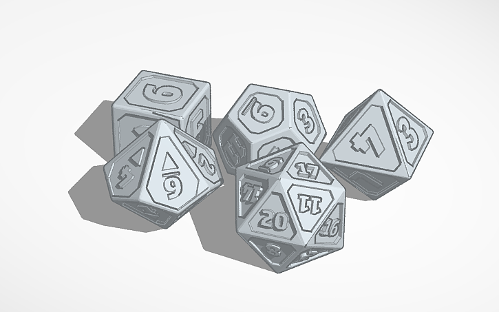 3D design Dungeons and dragons dices - Tinkercad