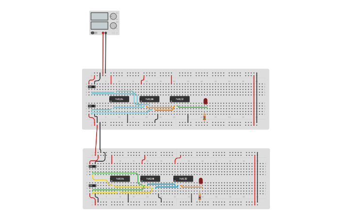 Circuit design ACT 3 part 2 E F | Tinkercad