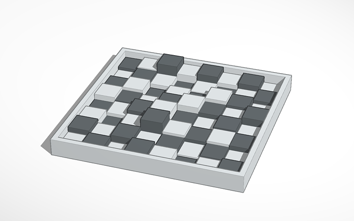 3D design 3D Chess Board Of POWER - Tinkercad