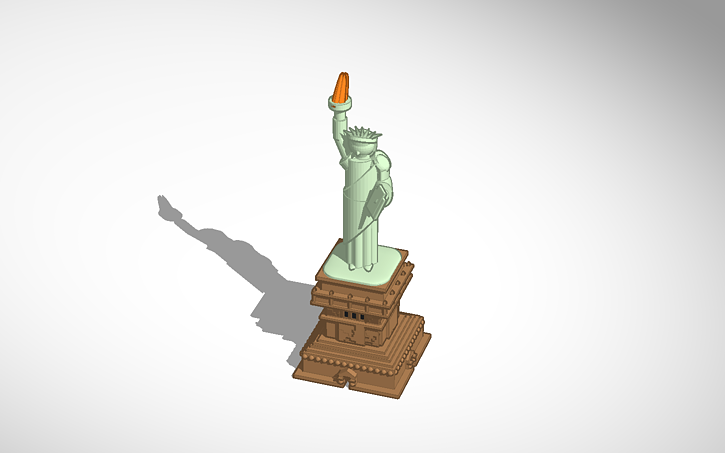 3D design The Statue of Liberty - Tinkercad