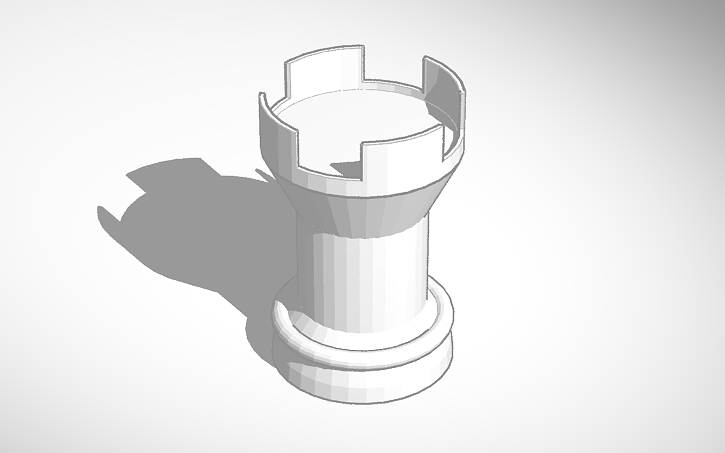 3D design Copy of Rook #Chess - Tinkercad