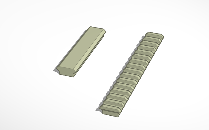 3D design Picatinny Rail - Tinkercad