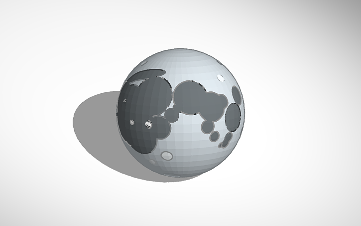 3D design Moon - Tinkercad