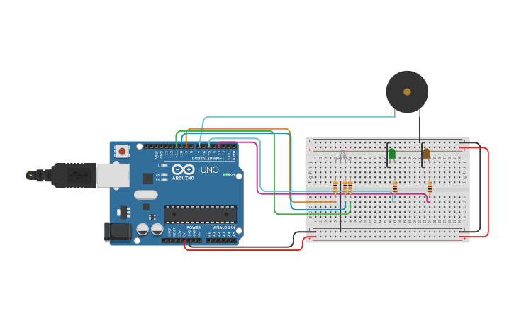 Circuit design Missão 3- Arduíno Challenge | Tinkercad