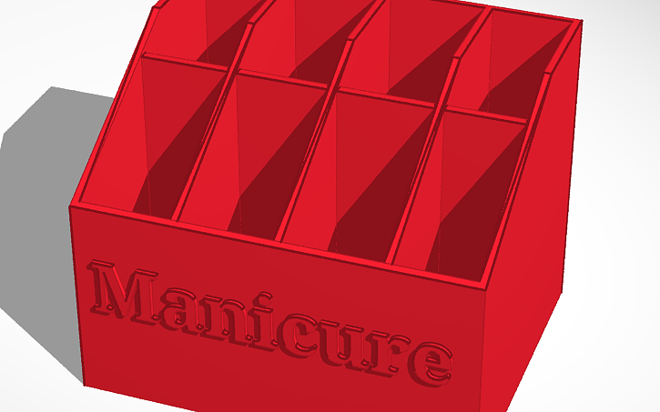 3D design Bigger Manicure Box - Tinkercad