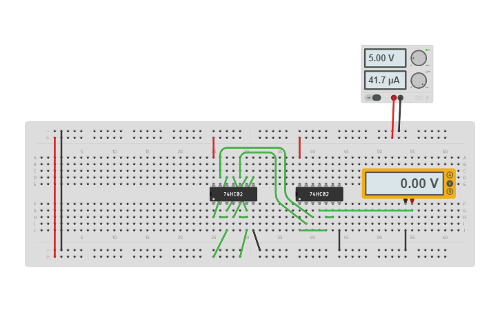 Circuit design XOR GATE TRUTH TABLE USING NOR | Tinkercad Circuit design XOR GATE TRUTH TABLE USING NOR | Tinkercad