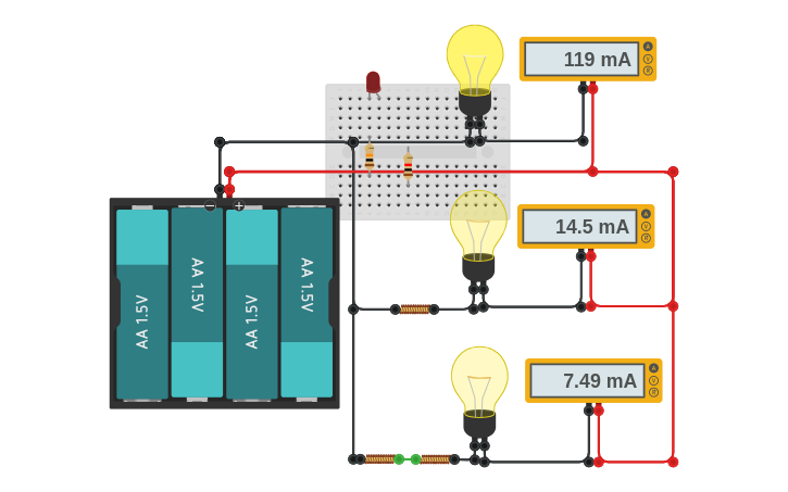 Circuit design Blinking - Tinkercad