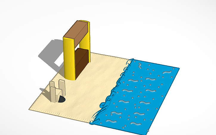 3D design beach - Tinkercad