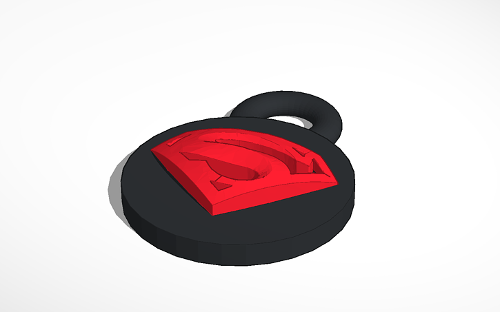3D design Superman Keyring - Tinkercad