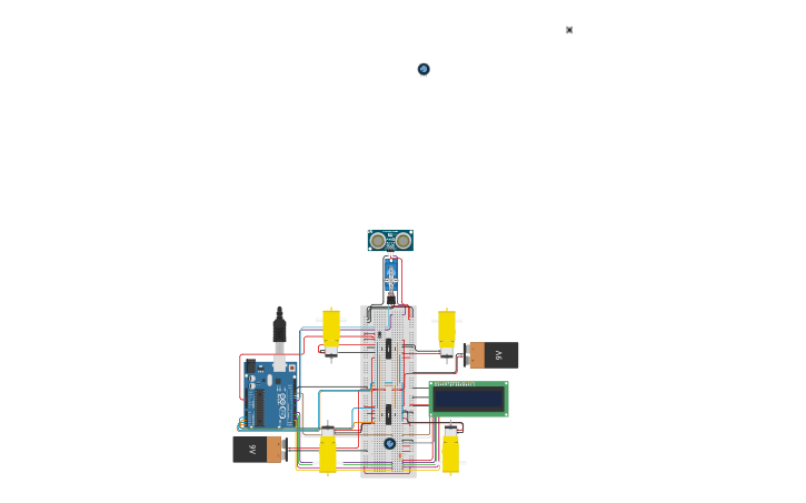 Circuit design Autonomous Car Arduino - Tinkercad