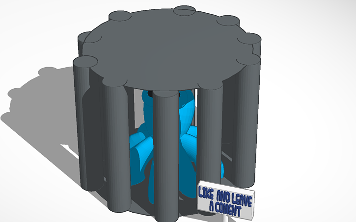 3D design caged cute octupus | Tinkercad