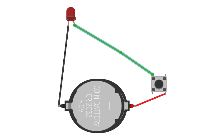 Circuit design acendendo o LED | Tinkercad