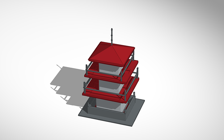 3D design Japanese Pagoda_Dea - Tinkercad
