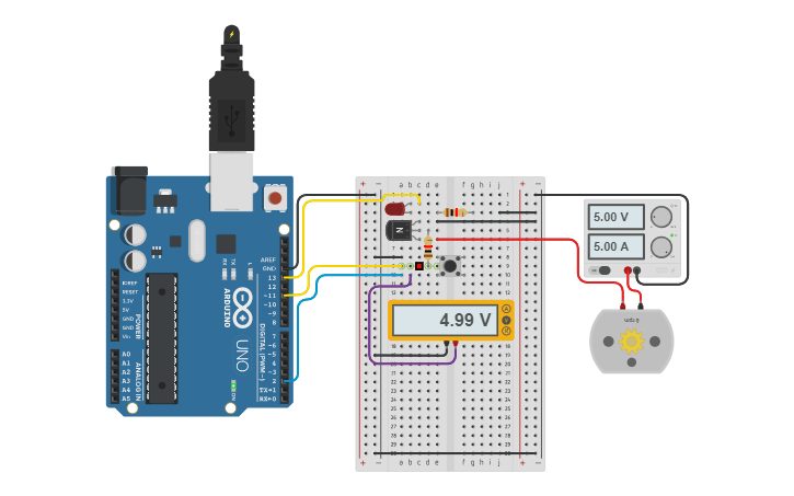 Circuit design Simple Finite State Machine | Tinkercad