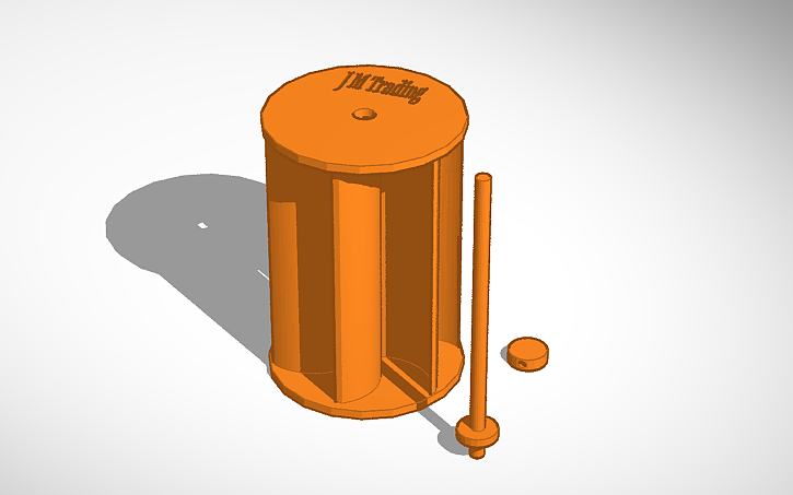 3D design vertical wind generator - Tinkercad