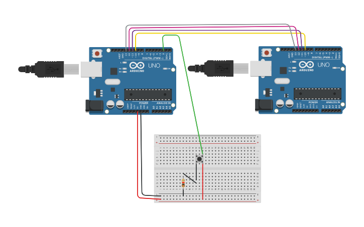 Circuit design SPI communication - Tinkercad