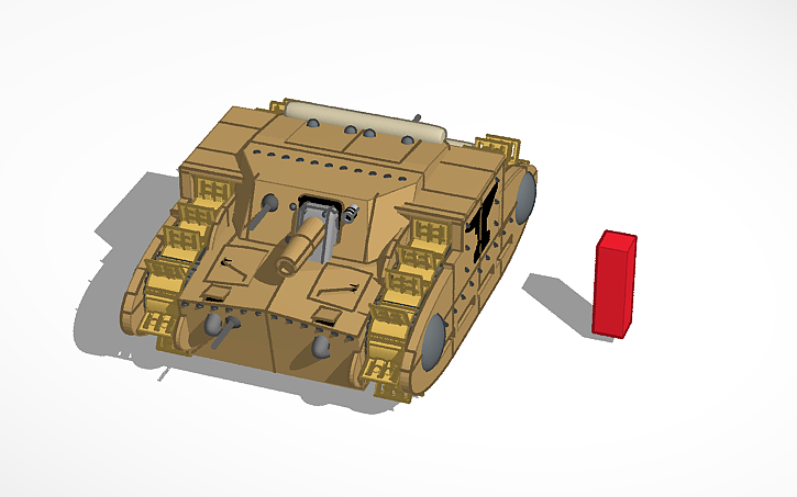 3D design Type 1 Thunder Tank - Tinkercad