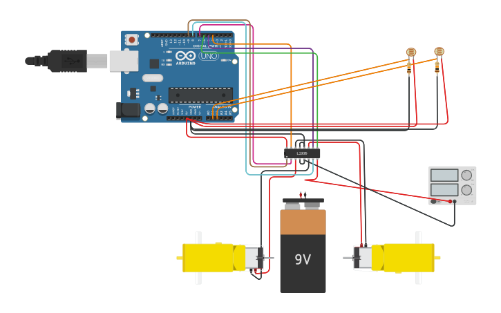 Circuit design Robot p.1 - Tinkercad