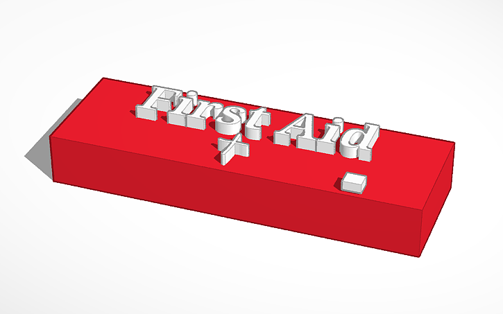 3D design FIRST AID KIT - Tinkercad