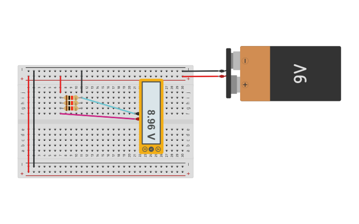 Circuit design Practica1 circuitos serie y paralelo - Tinkercad