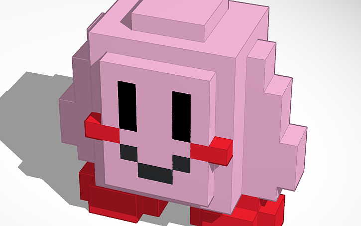 3D design 8 Bit Kirby 3D Model - Tinkercad