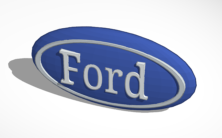 3D design ford logo | Tinkercad