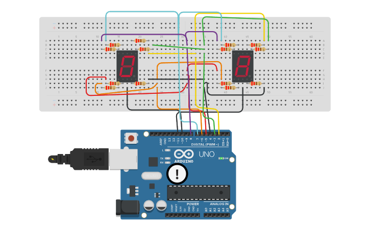 Circuit design practica 12 - robotica - Tinkercad