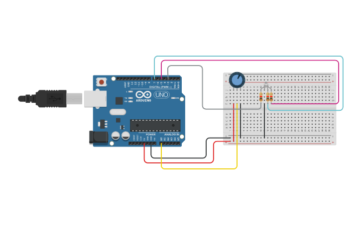 Circuit Design Potentiometer Controlled Rgb Led Tinkercad