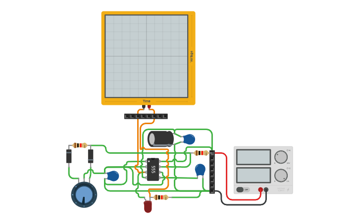 Circuit design NE555 PWM Mode - Tinkercad