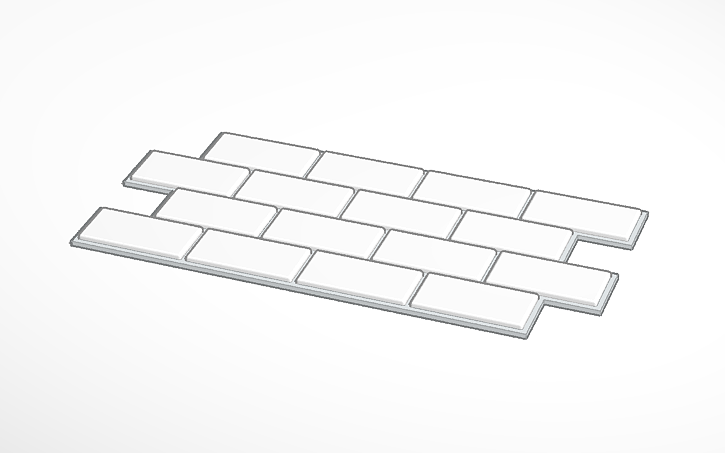 3D design Subway Tile - Tinkercad