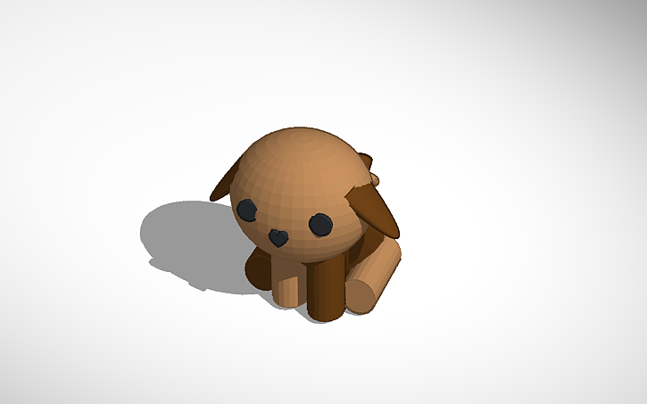 3D design cute puppy - Tinkercad