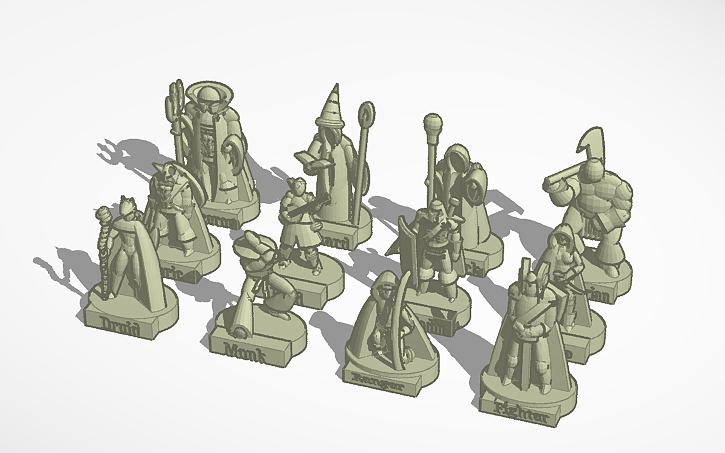 3D design DnD figures - Tinkercad