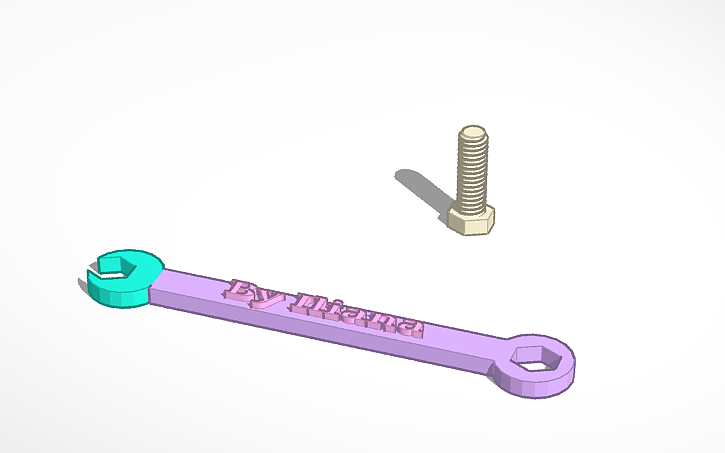 3D design screw and wrench | Tinkercad