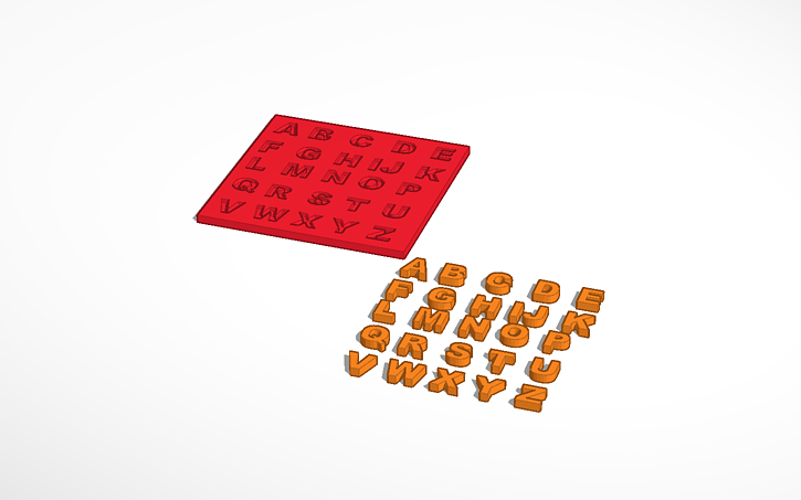 3D design Alphabet Puzzle | Tinkercad