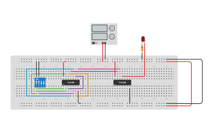 Circuit design Realization of XOR GATE using NAND GATE | Tinkercad