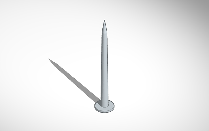 3D design Nail - Tinkercad