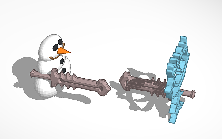 3D design olaf versus stick man | Tinkercad