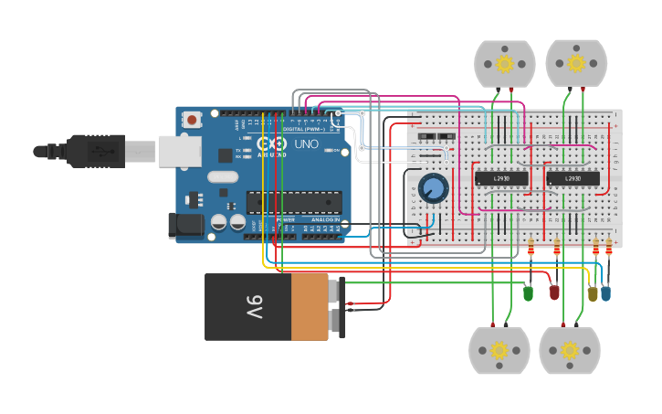 Circuit design Agostinho Almeida comando de eletroválvulas | Tinkercad