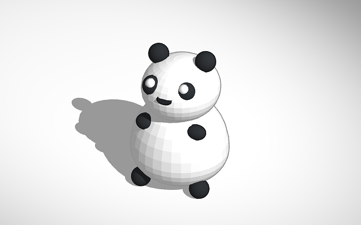 3D design Panda - Tinkercad