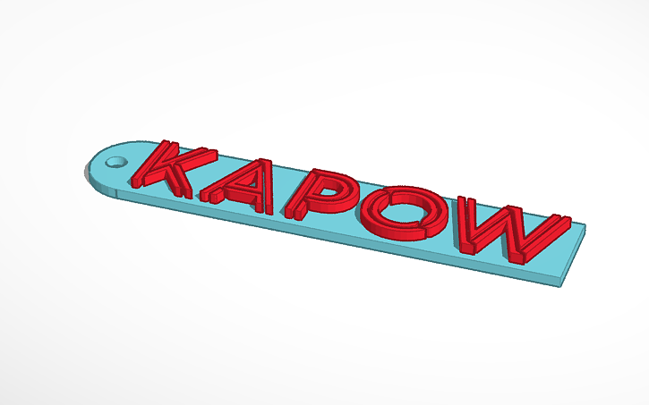 3D design Kapow - Tinkercad