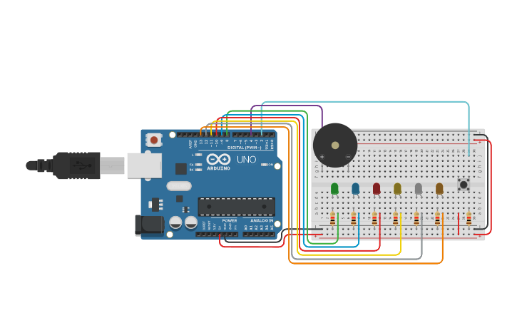 Circuit design COMP 1045 - LAB 7 - Level 4 - Tinkercad