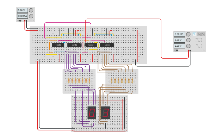 Circuit design contador_modulo_60 - Tinkercad